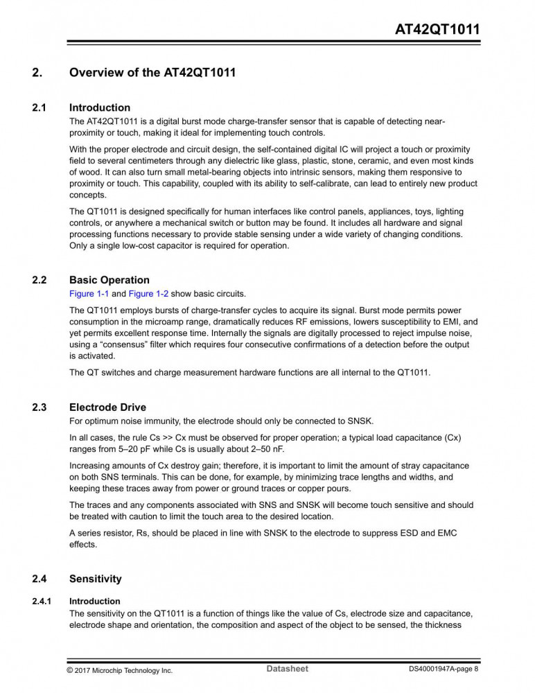 AT42QT1011 datasheet page 8