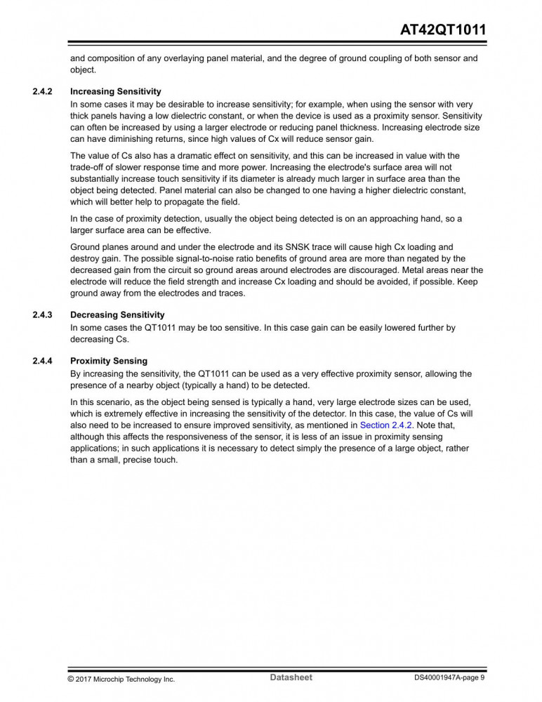 AT42QT1011 datasheet page 9