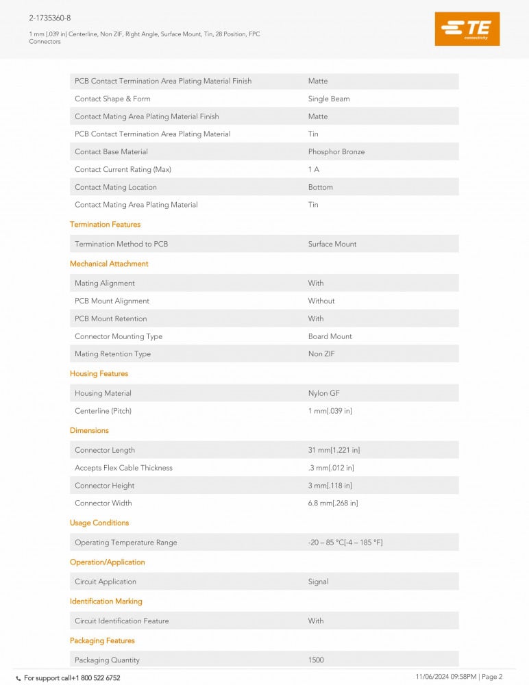 TE Connectivity 2-1735360-8 document page 2