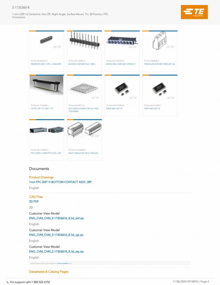 TE Connectivity 2-1735360-8 document page 4