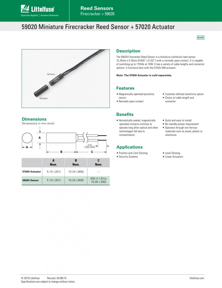 59020 product documentation page 1