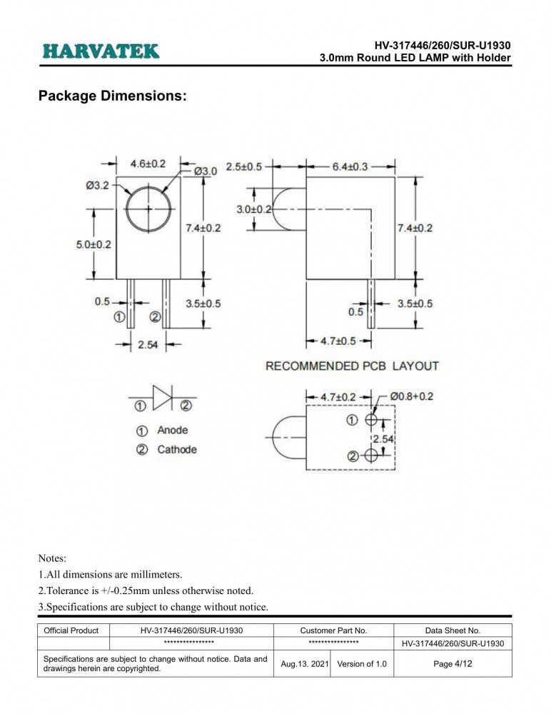 HV-317446/260/SUR-U1930 datasheet page 4