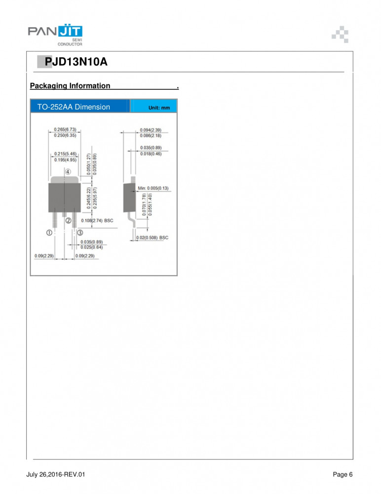 PJD13N10A datasheet page 6