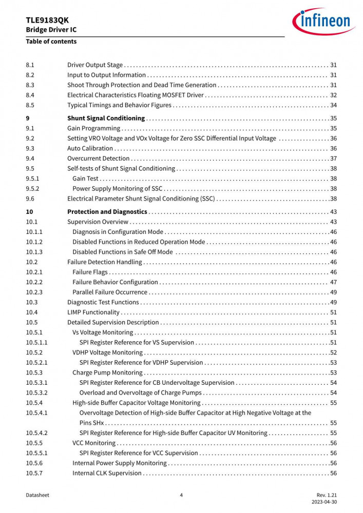 TLE9183QK datasheet page 4
