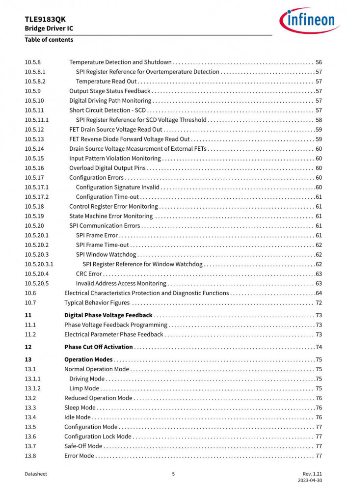 TLE9183QK datasheet page 5