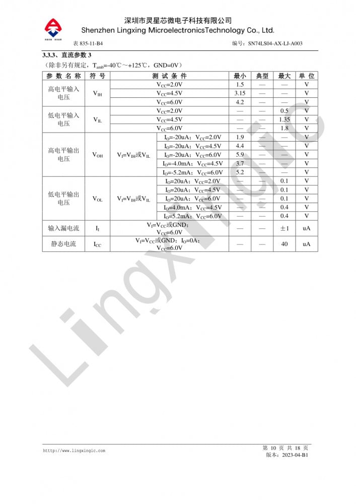 SN74LS04 datasheet page 10