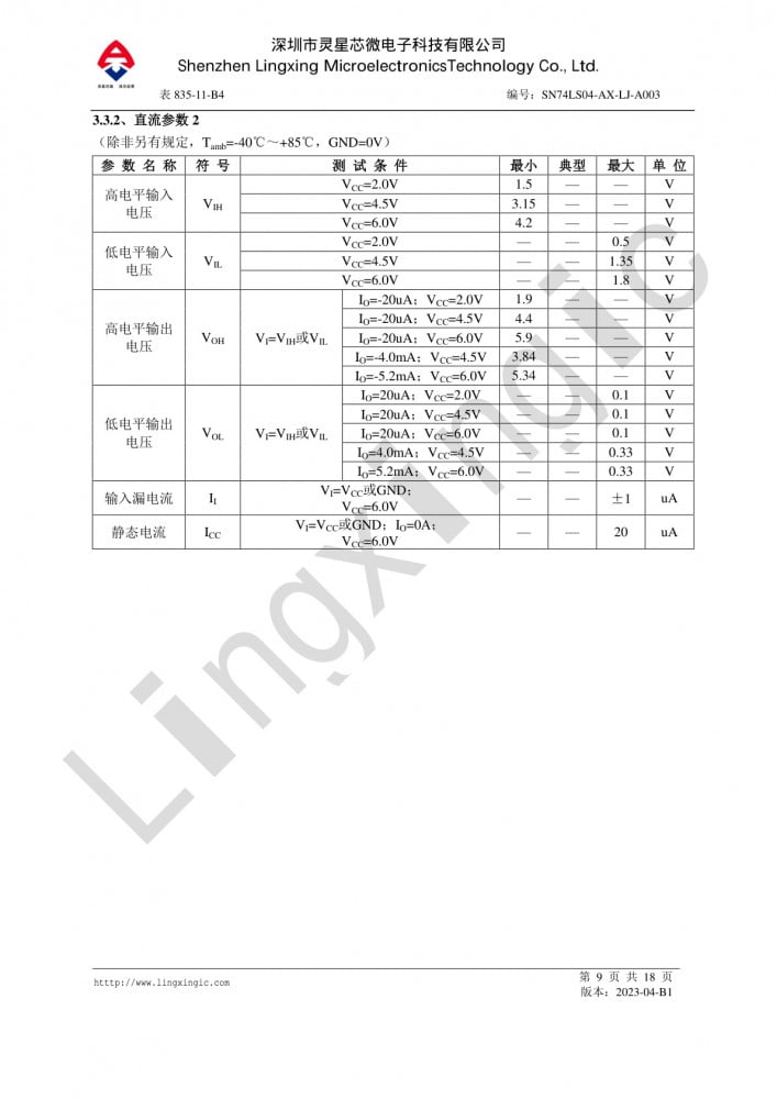 SN74LS04 datasheet page 9