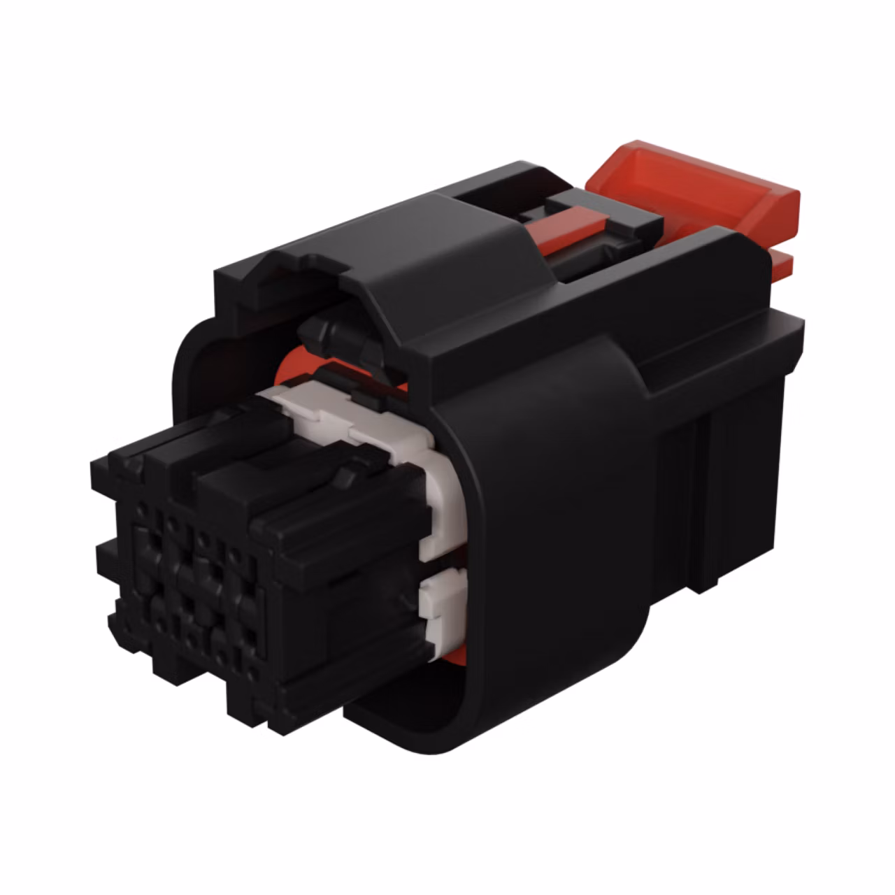 Mini50 Sealed Receptacle Housing, Dual Row, with CPA, 8 Circuits, Polarization Option A, Black for sale