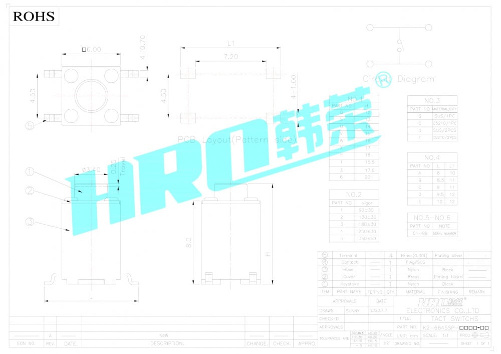 K2-6645SP-S4SC-04 technical drawing page 1