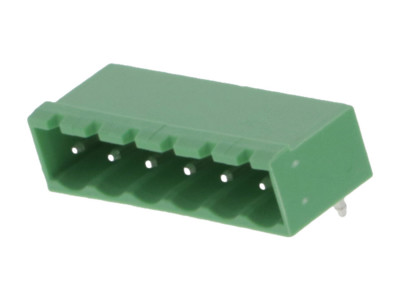 5.08mm Pitch Eurostyle Right-Angle PCB Header, Green Housing, 6 Circuits for sale
