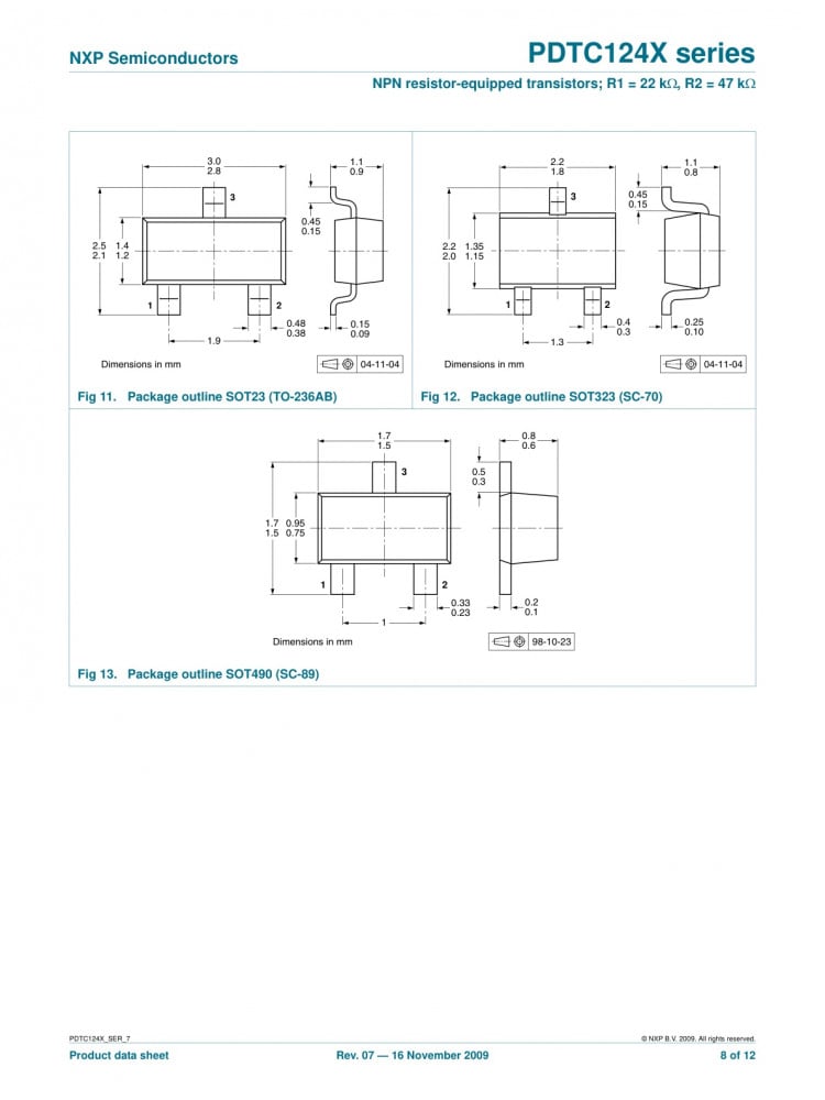 PDTC124XU datasheet page 9