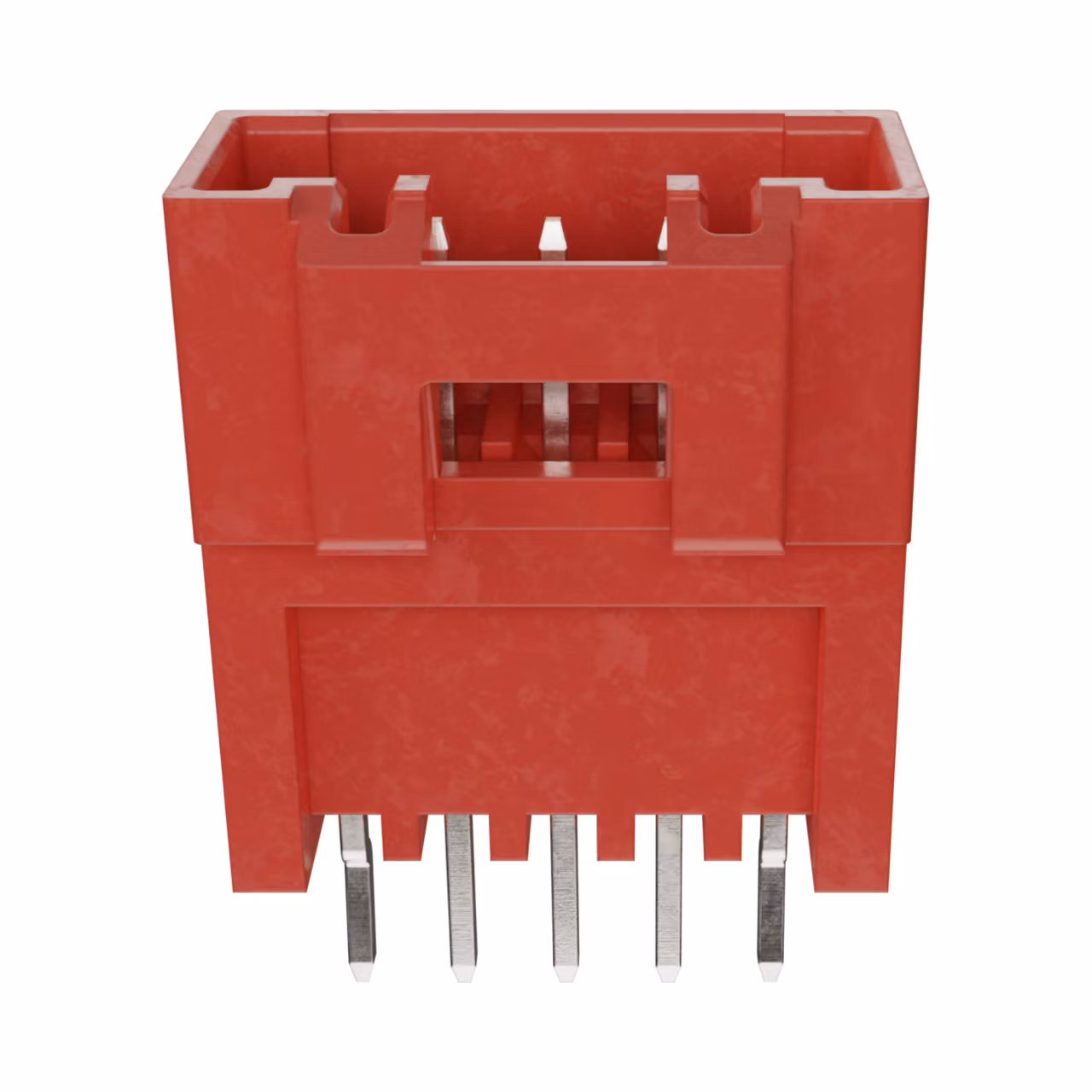 2.00mm Pitch MicroTPA Wire-to-Board Header, Vertical, High Wall Type, Kinked PC Tail, with Inner Positive Lock, 5 Circuits, Red for sale