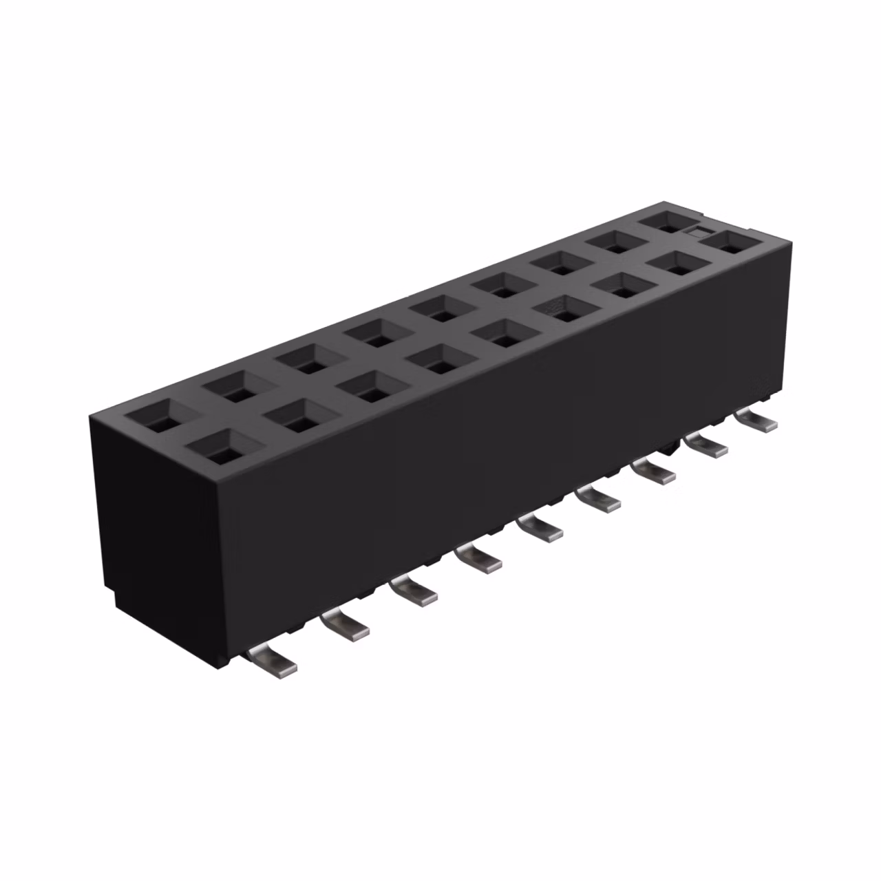 Milli-Grid Receptacle, Surface Mount, Vertical, Top Entry, with Plastic Pegs, with Cap, Tape and Reel, 2.50µm Tin (Sn) Plating, 16 Circuits, Lead-Free