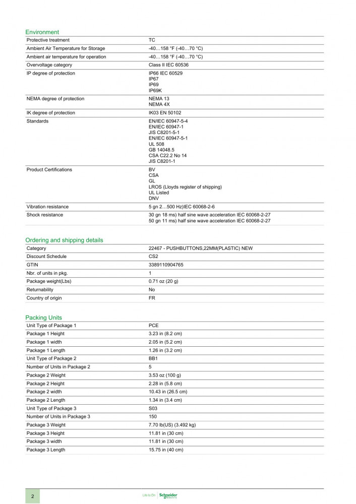 ZB5AA68 technical documentation page 2