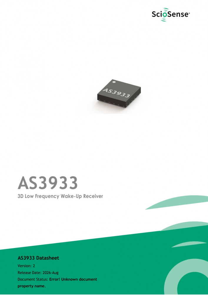 AS3933 datasheet page 1