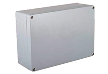 Enclosure, Die-cast Aluminum, S-8100 Series, without External Mounting Flanges, 122 x 120 x 80mm Outside Dimensions, Sandblasted