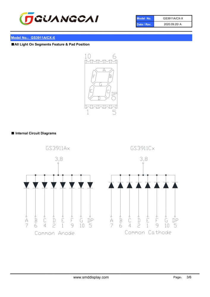 GS3911AB-G datasheet page 3
