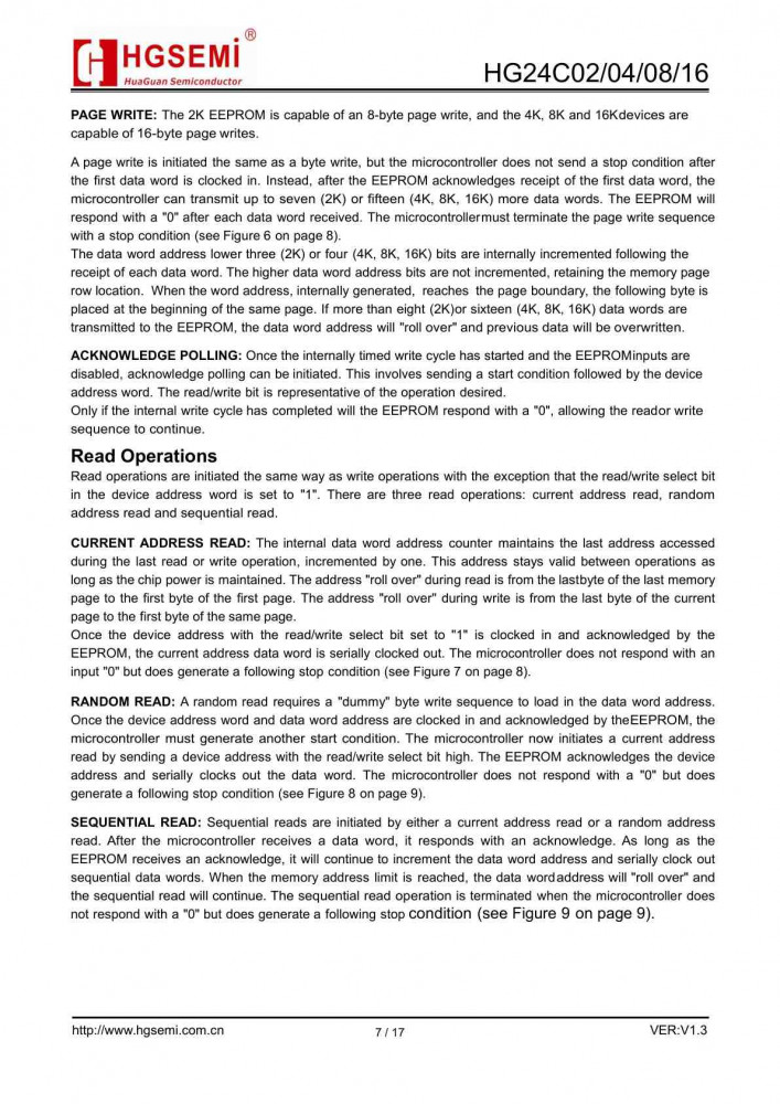 HG24C16M/TR datasheet page 7