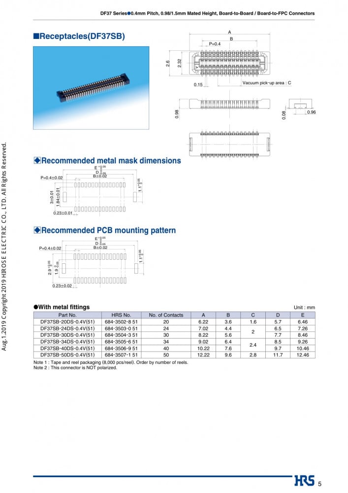 HRS DF37 datasheet page 5