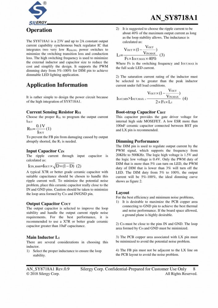 SY8718A1ADC datasheet page 8