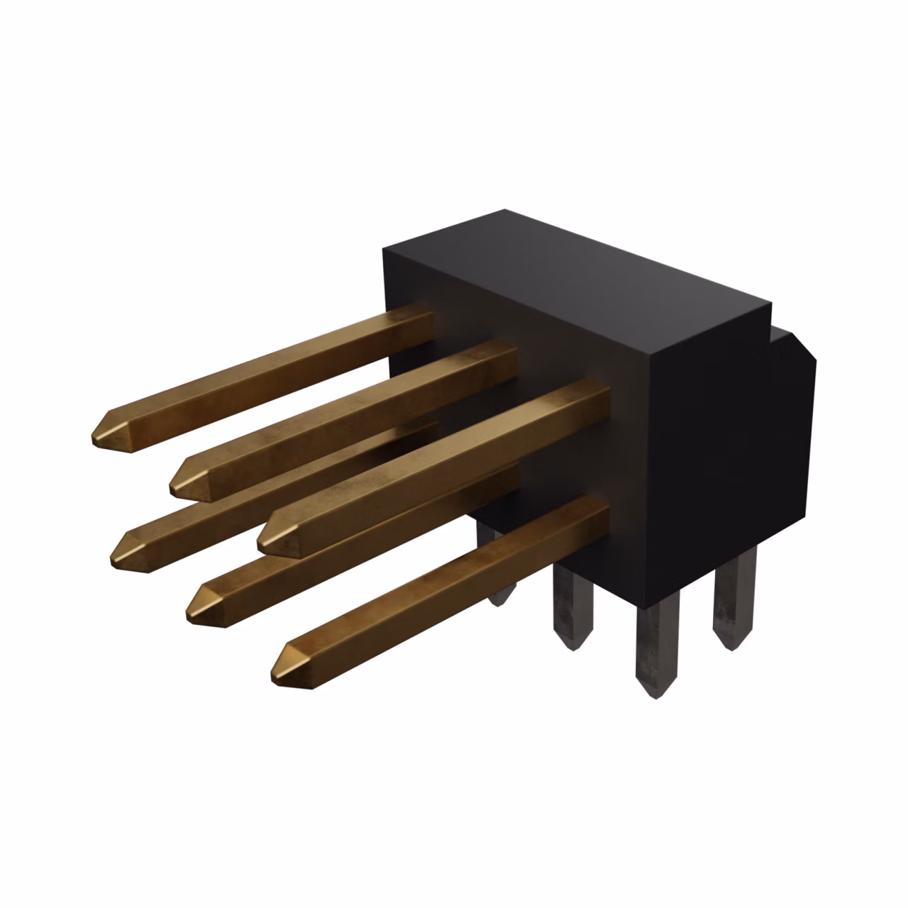 2.00mm Pitch Milli-Grid Header, Right-Angle, Through Hole, 6 Circuits, 0.38µm Gold (Au) Plating, Mating Pin Length 6.00mm, Tail Length 2.90mm, Tray, Lead-Free for sale