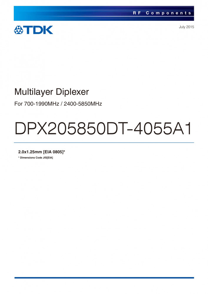 DPX205850DT-4055A1 documentation page 1