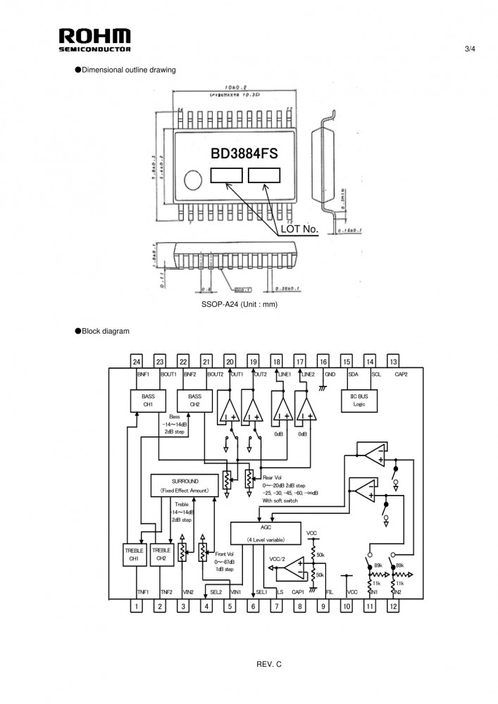 BD3884FS-E2 datasheet page 3