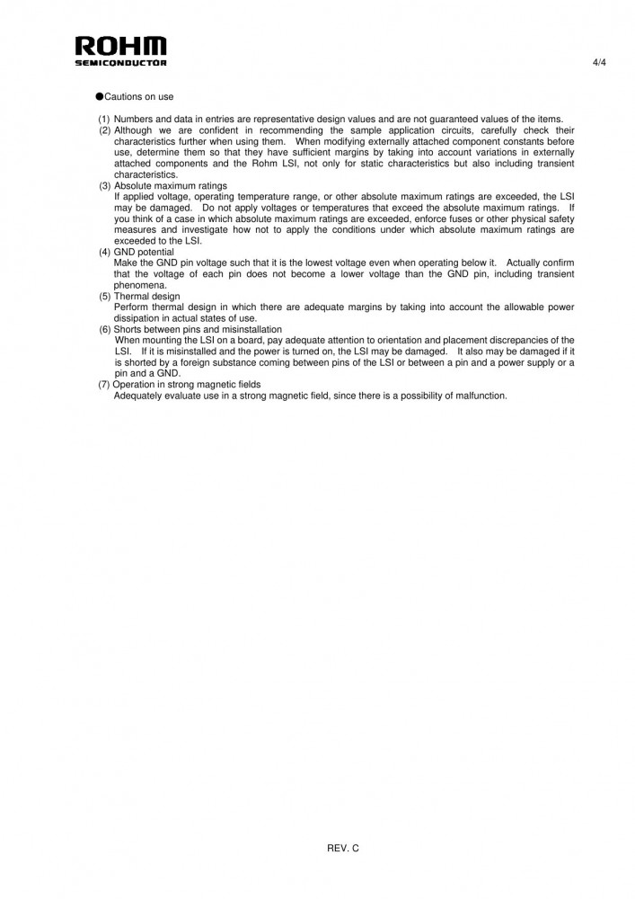BD3884FS-E2 datasheet page 4