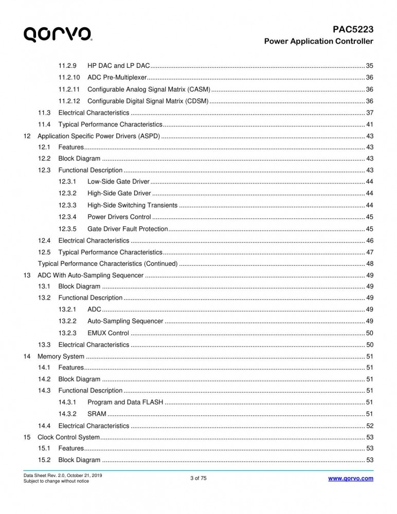PAC5223QM datasheet page 3
