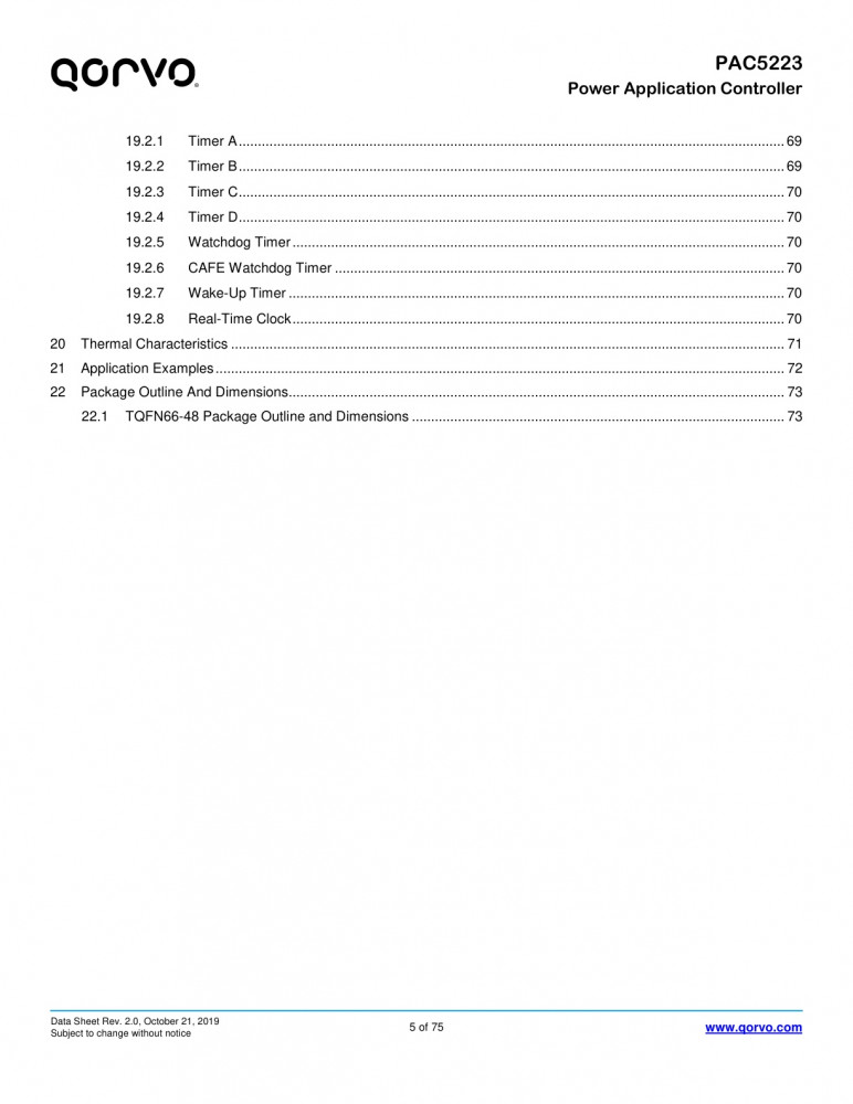PAC5223QM datasheet page 5