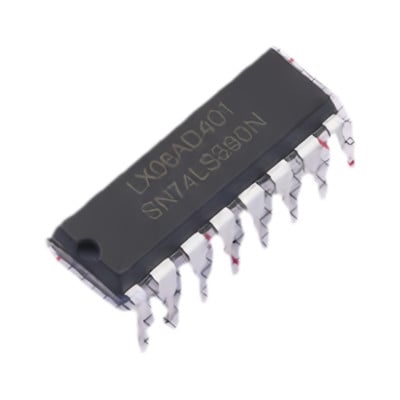lingxingic SN74LS393DR(LX) Dual 4-Bit Binary Counter Chip for Counters and Dividers