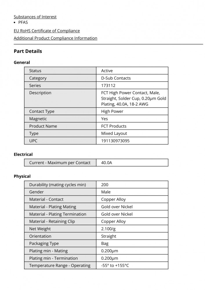 MOLEX 1731121205 technical document page 2