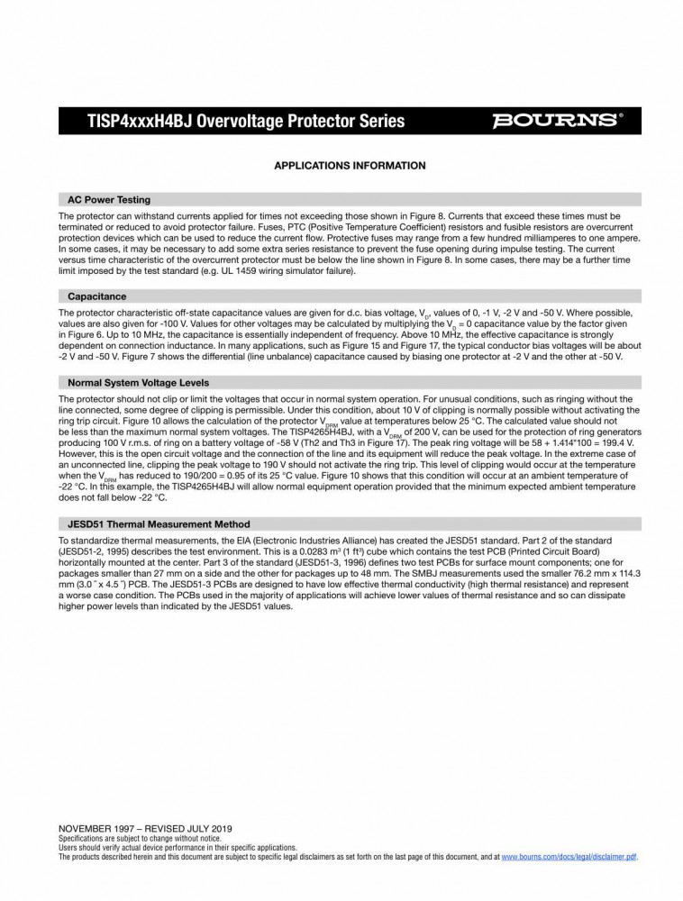 TISP4xxxH4BJ datasheet page 9