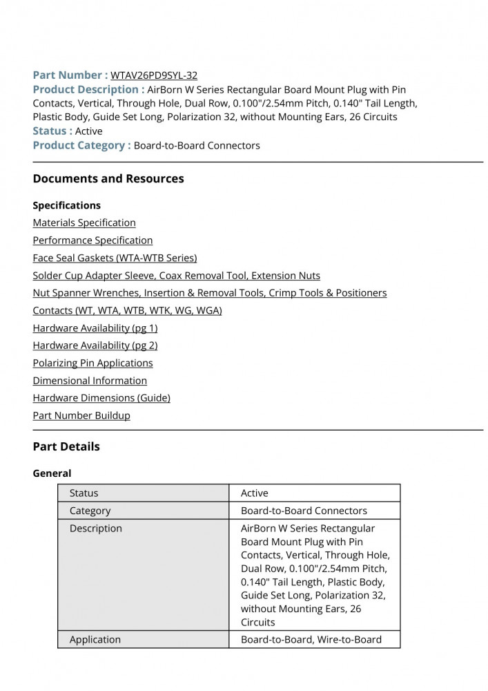 WTAV26PD9SYL-32 technical document image, page 1