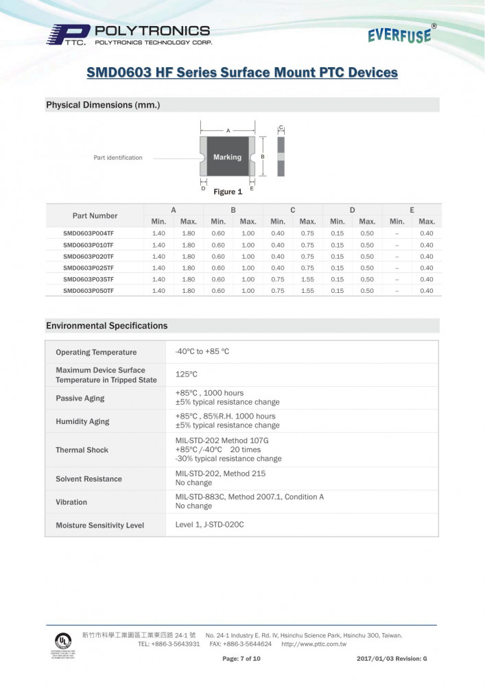 SMD0603P050TF datasheet page 7