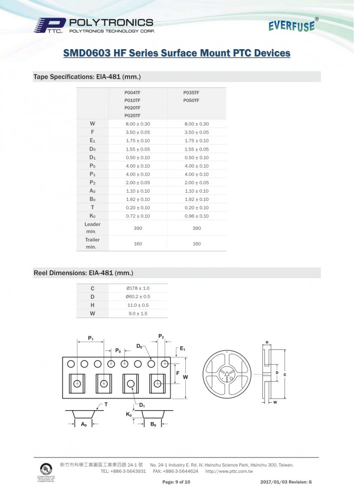 SMD0603P050TF datasheet page 9