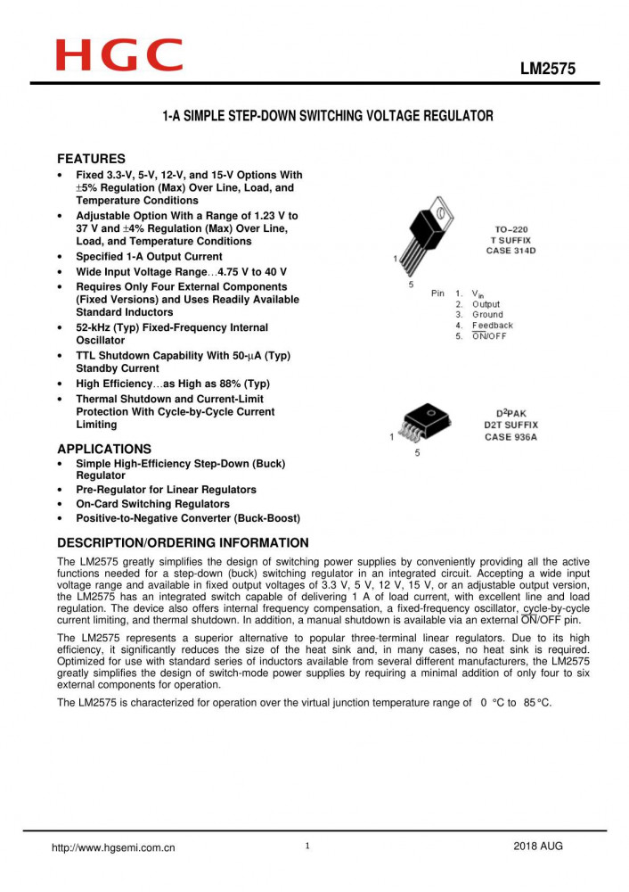 Product document page 1
