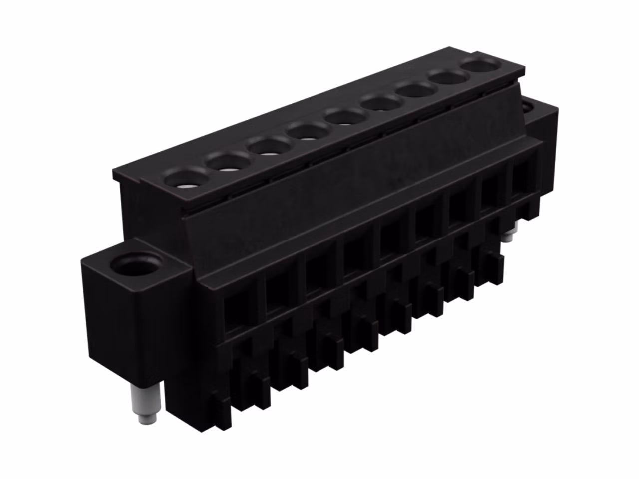 3.81mm Pitch Eurostyle Vertical Plug, with Retention Screws and Reverse Imprinting, Front Wire Entry, Black, 9 Circuits for sale