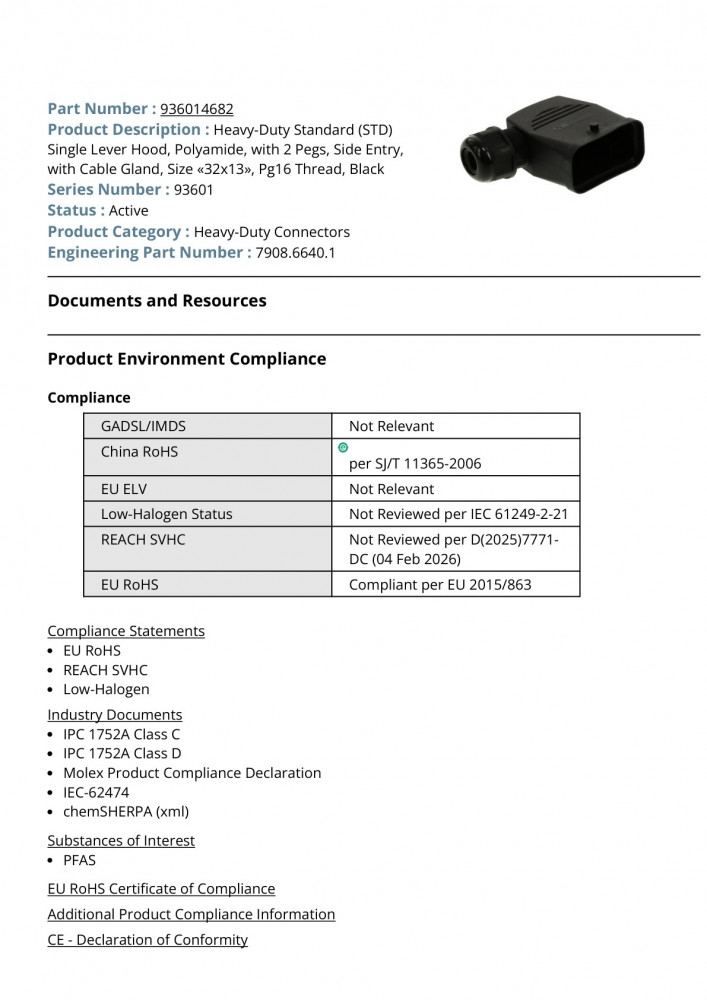 MOLEX 936014682 product document image 1