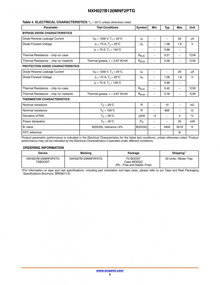 NXH027B120MNF2PTG datasheet page 5