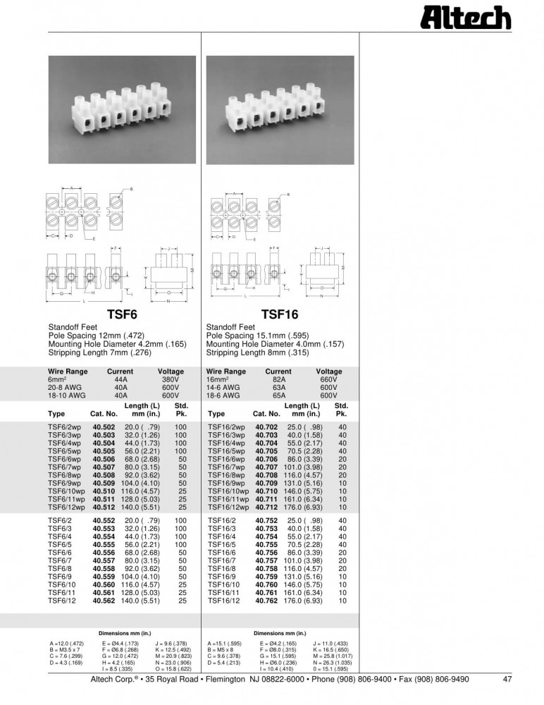 Altech Eurostrip technical document page 4