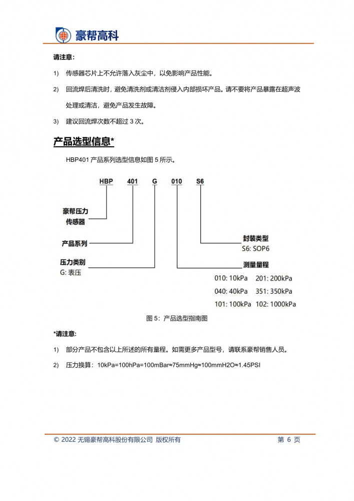 HBP401 technical document page 6