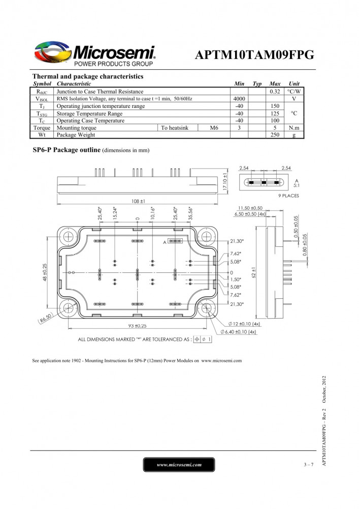 APTM10TAM09FPG datasheet page 3