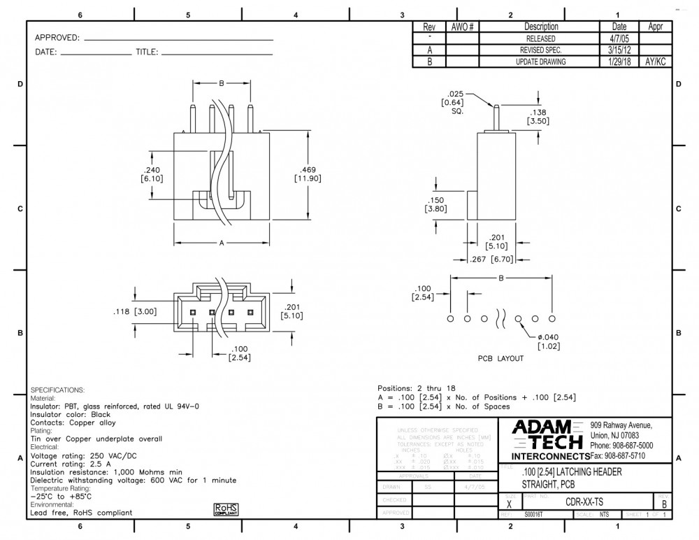 ADAM TECH CDR-04-TS technical drawing