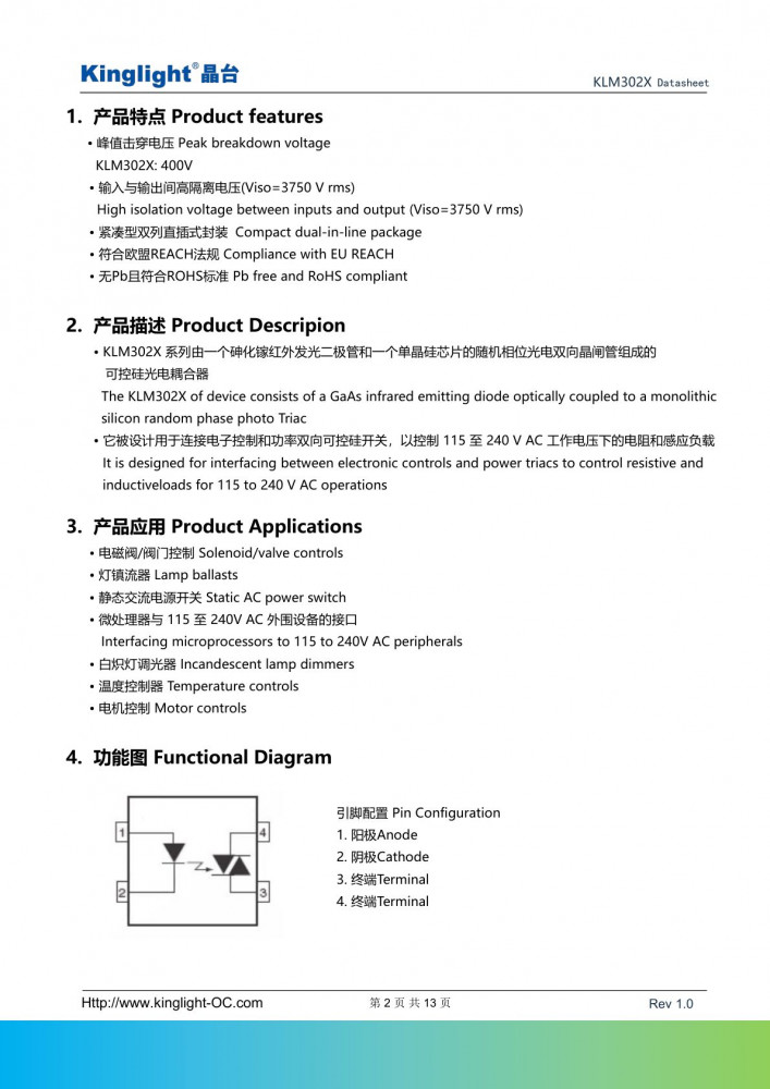 KLM3021-TA datasheet page 2