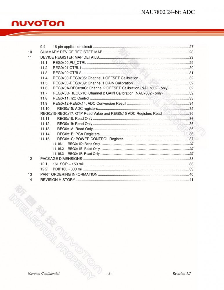 NAU7802 datasheet page 3