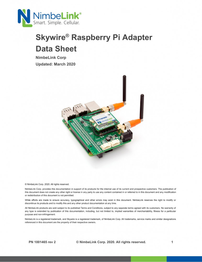 NL-AB-RPI datasheet page 1
