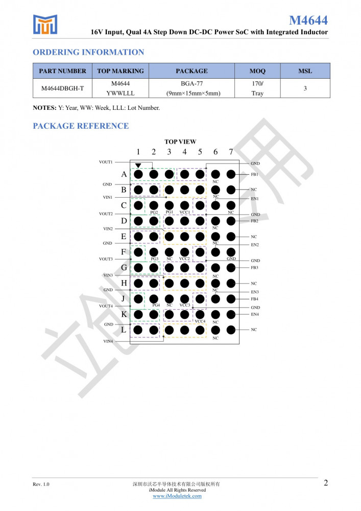 M4644DBGH-T datasheet page 2