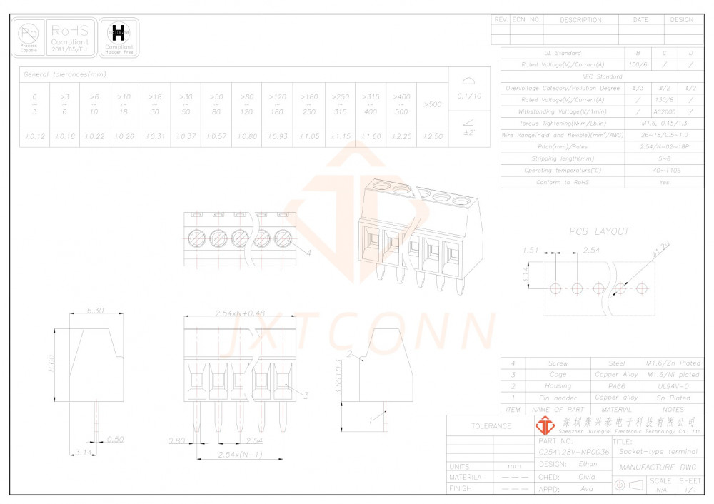 C254128V-10P0G36 technical drawing page