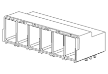 7.50mm Beau Eurostyle Vertical PCB Header, Closed Ends, 3 Circuits